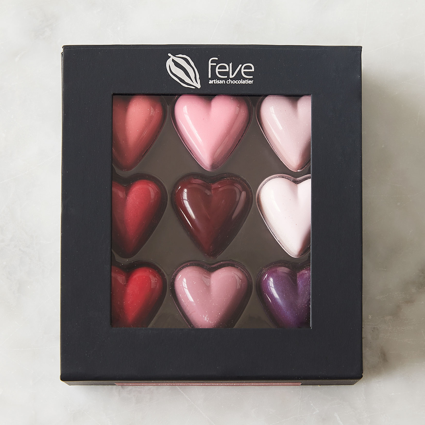 Feve 9 Piece Valentine’s Day Box – rich, artisanal chocolates | Murray ...
