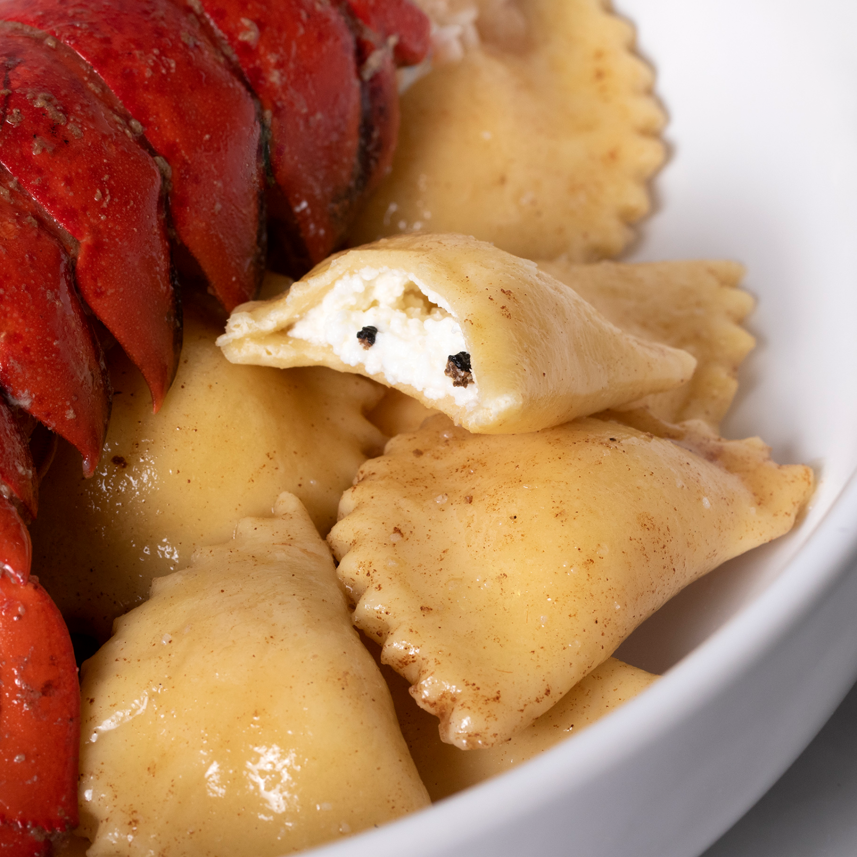 Truffle Burrata Mezzelune with Lobster Tails | Murray's Cheese