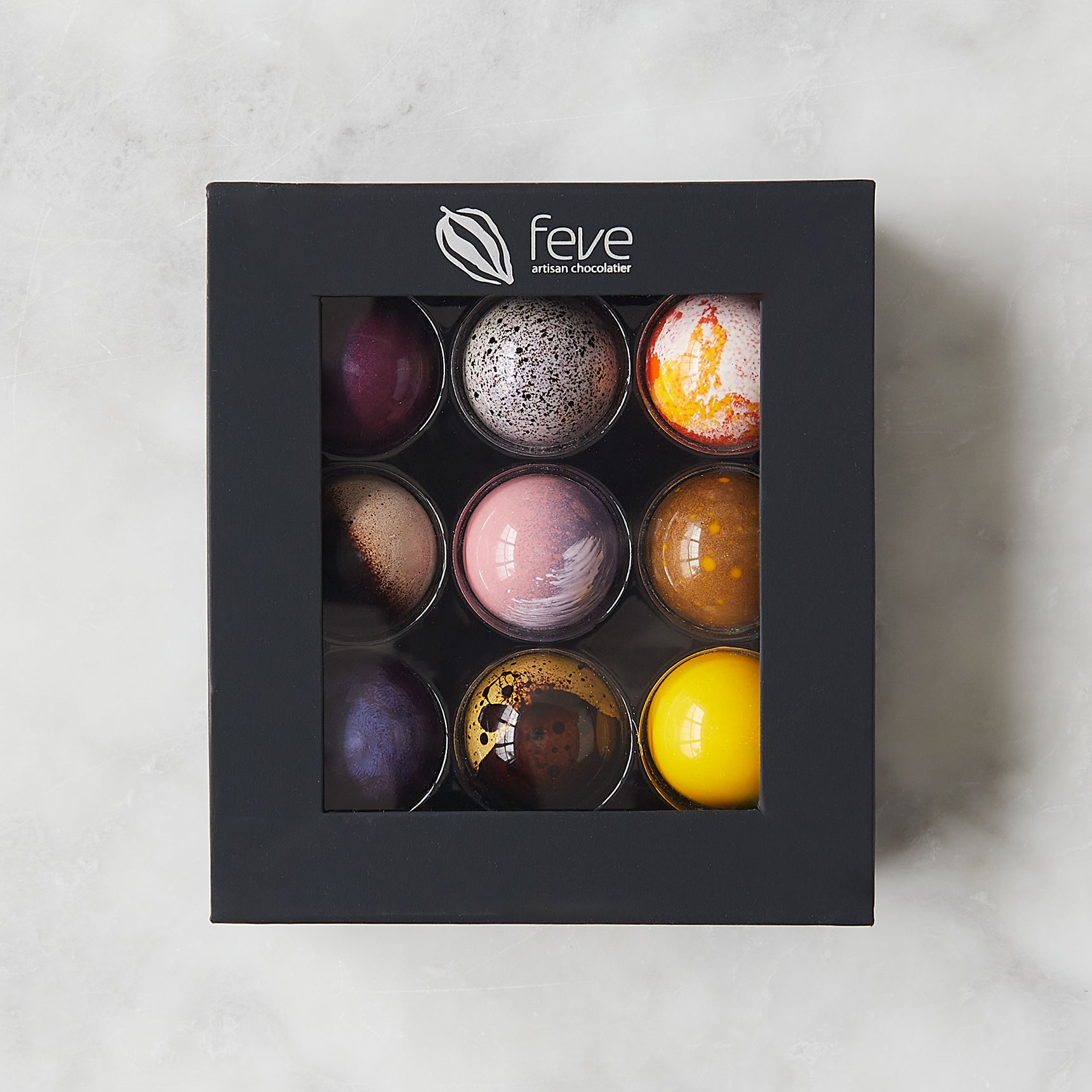 Feve 9 Piece Dome Collection – a box of artisanal chocolates | Murray's ...