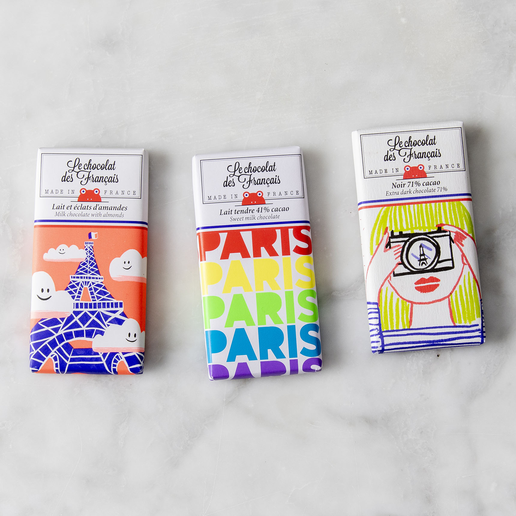 Le Chocolat des Français Chocolate Bar Trio – a variety set | Murray's ...