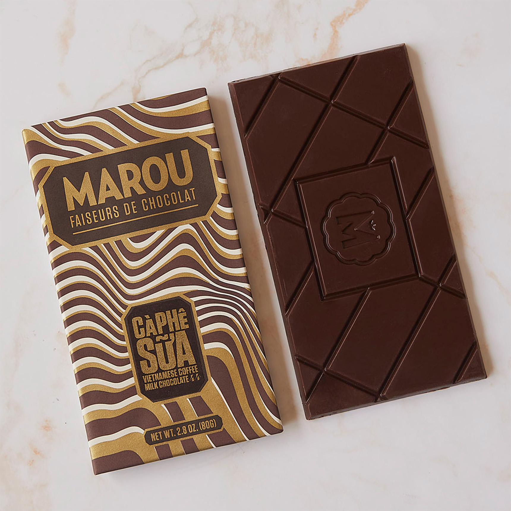 Marou Ca Phe Sua Vietnamese Coffee Milk Chocolate Bar | Murray's Cheese