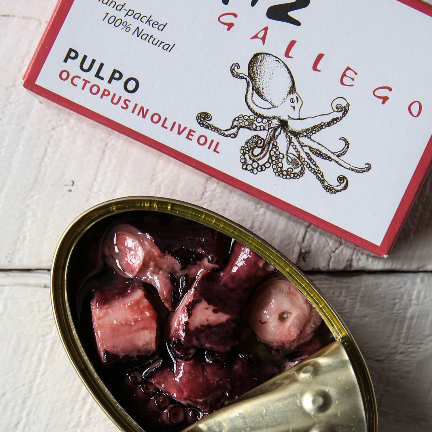 Matiz Octopus in EVOO - a tin of tender, mild octopus | Murray's Cheese