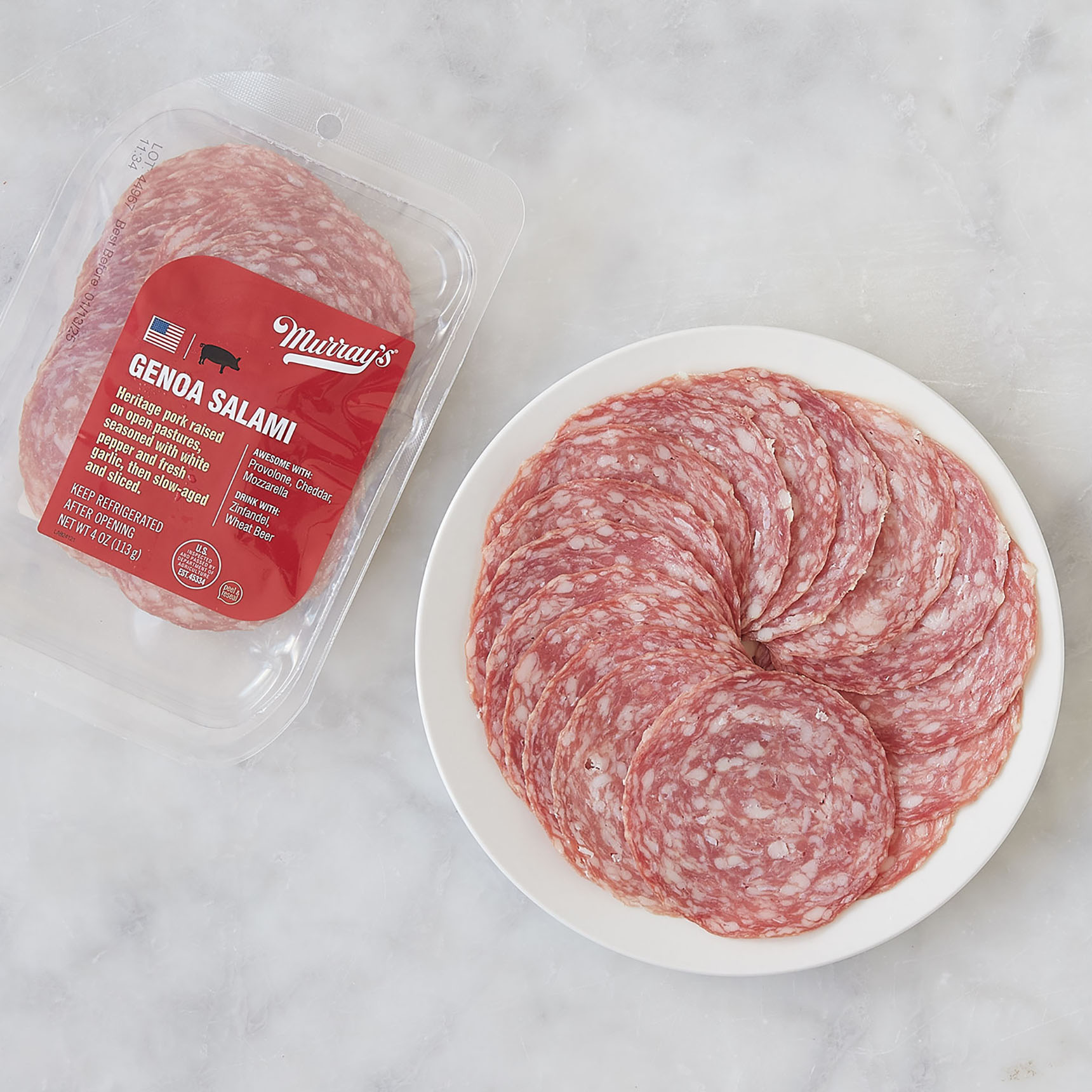 Murray’s Sliced Genoa Salami – a savory, mild dry-cured sausage ...