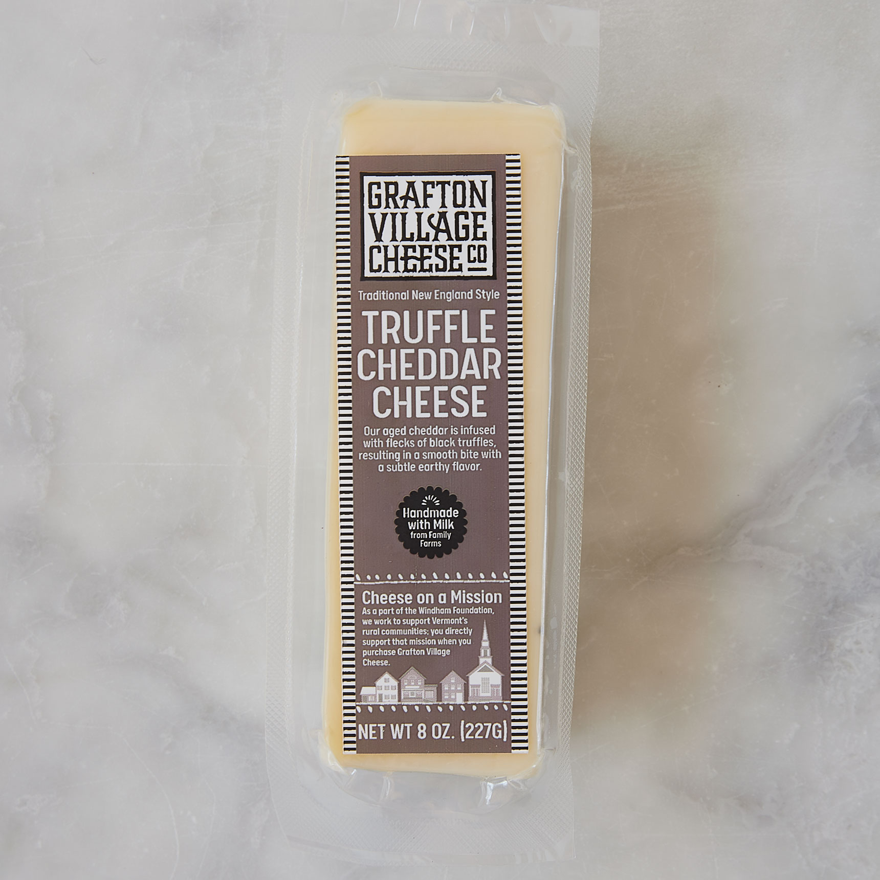 Grafton Village Truffle Cheddar Bar - an earthy, woodsy, creamy cheddar ...