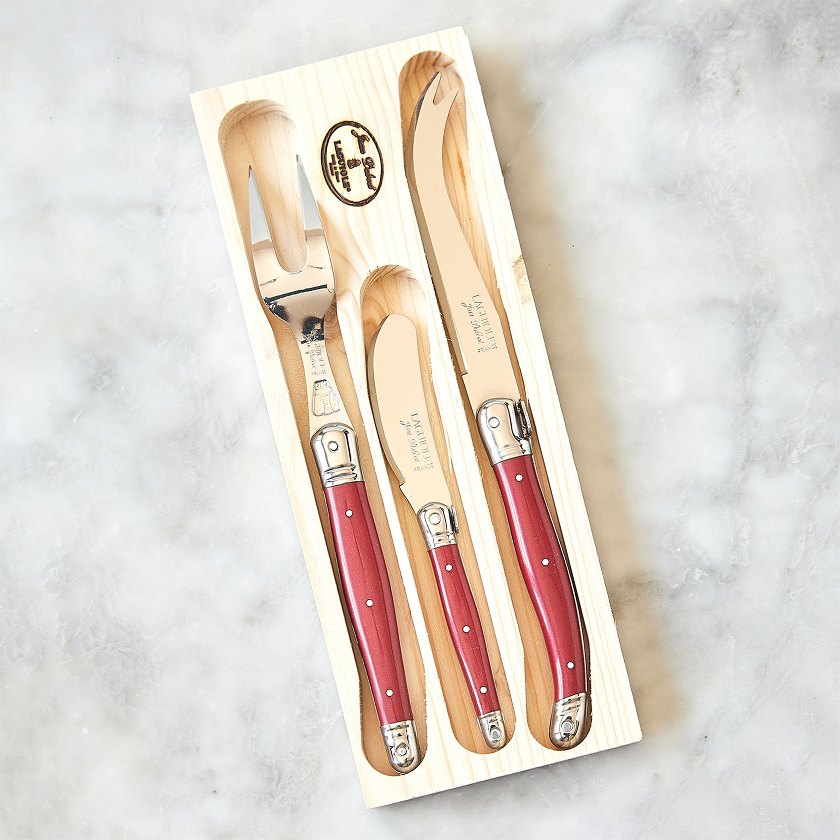Laguiole 3 Piece Cheese Set – cheese serving utensils | Murray's Cheese