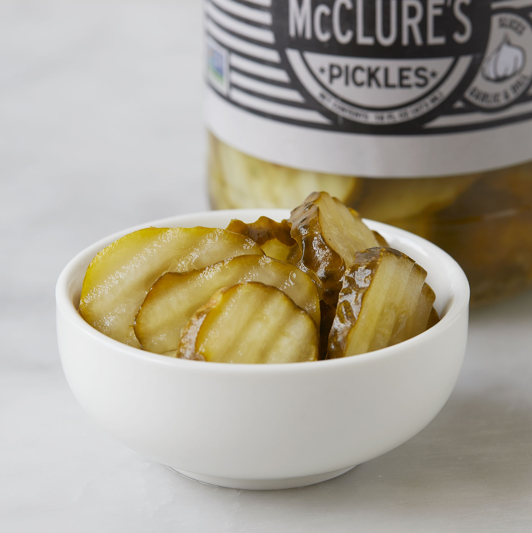 McClure’s Pickles Garlic & Dill Slices - briny, garlicky sliced pickles ...