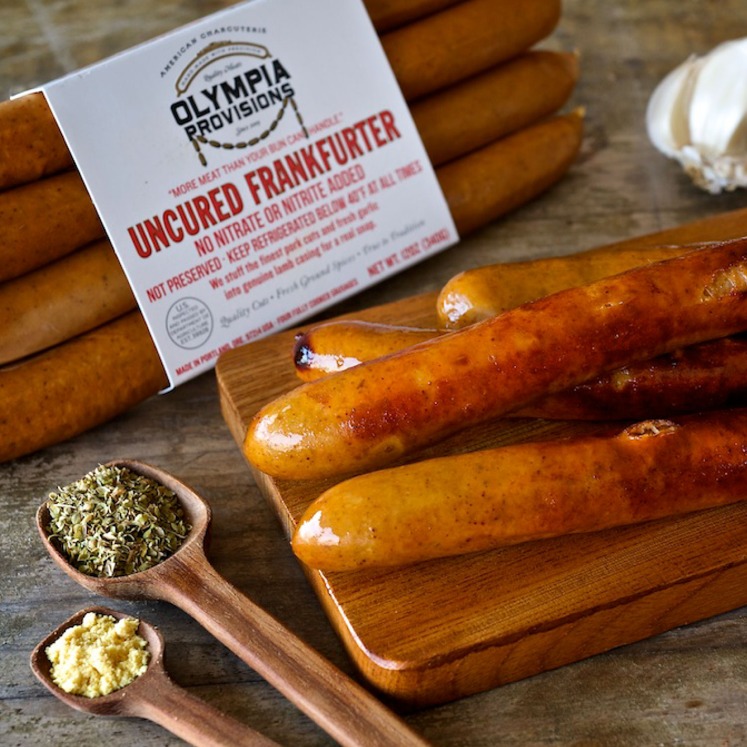 Olympia Provisions Frankfurter – from smoked pork shoulder | Murray's ...