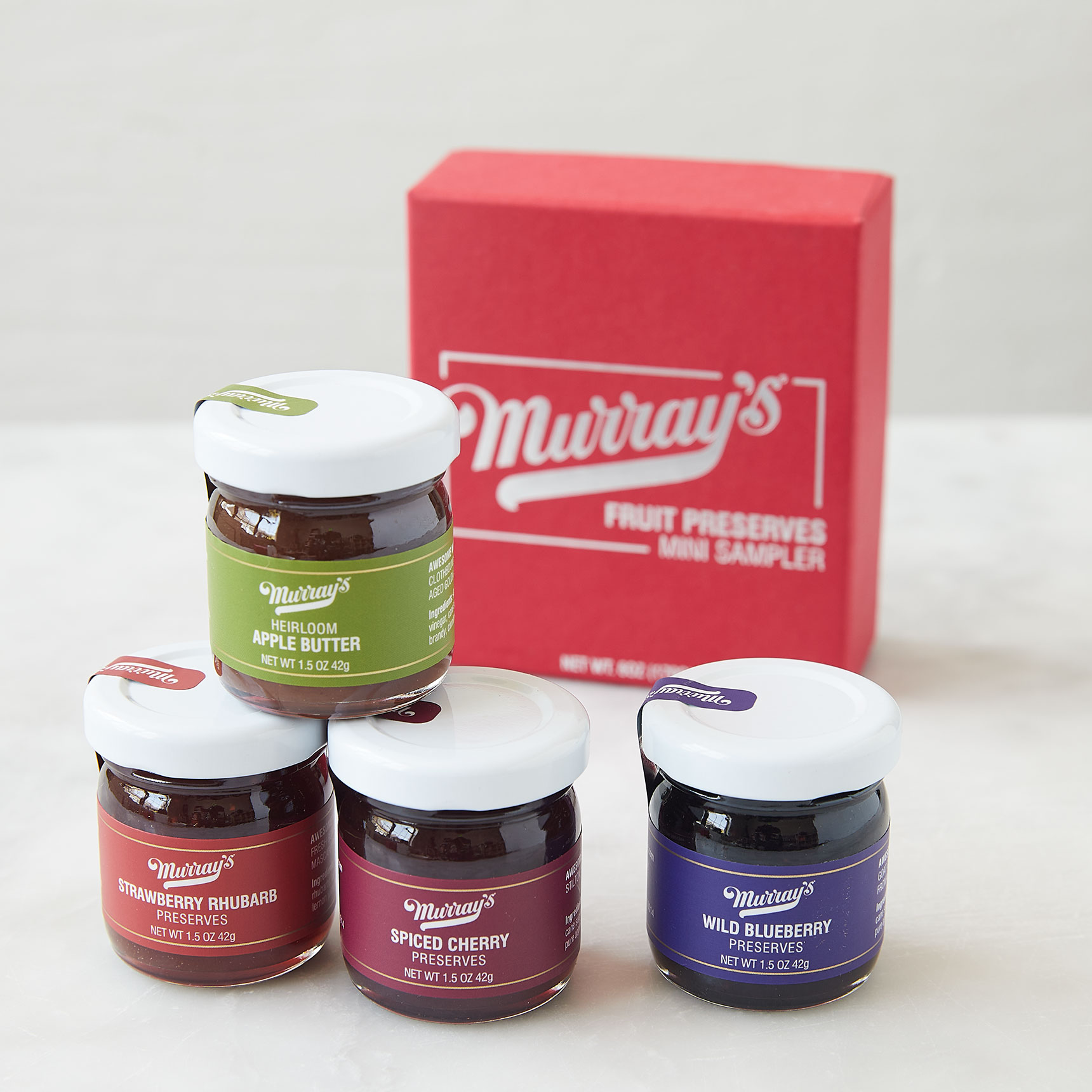 Murray’s Fruit Preserves Mini Sampler – a mix of four fruit spreads ...